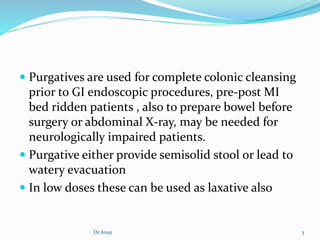 Drugs Used for treatment of Constipation & Diarrhoea | PPTX