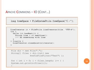 Use of Apache Commons and Utilities | PPT