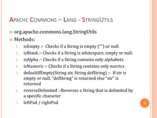 Use of Apache Commons and Utilities | PPT