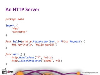 Building Scalable Backends with Go | PPT