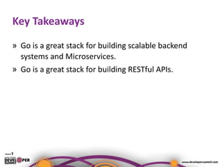 Building Scalable Backends with Go | PPT