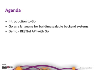 Building Scalable Backends with Go | PPT