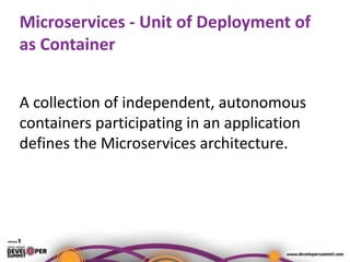 A Primer to Containerization & Microservices | PPT