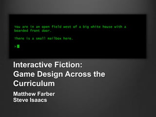 Interactive fiction | PPT