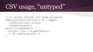 Jackson beyond JSON: XML, CSV | PPTX