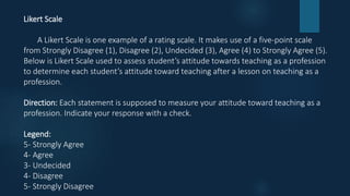 Assessment in Learning 2 / Affective Domain | PPTX
