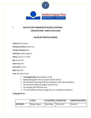 Lesson Plan - Class 3 | DOCX