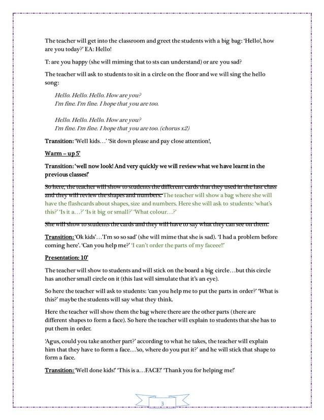 Lesson Plan - Class 4 | DOCX | Educational Assessment | Education