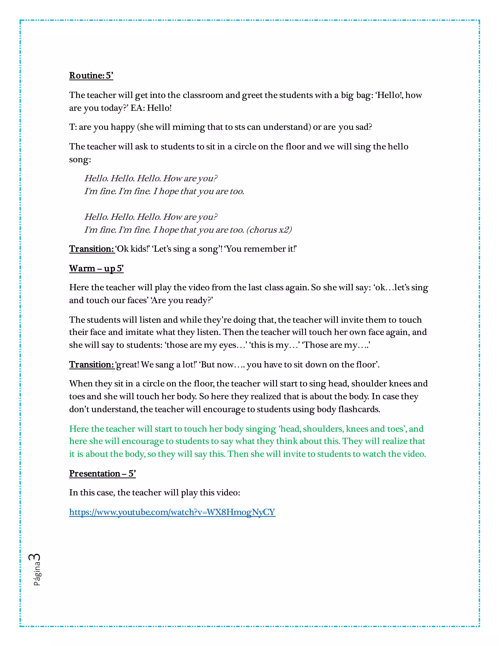 Lesson Plan - Class 5 | DOCX | Education