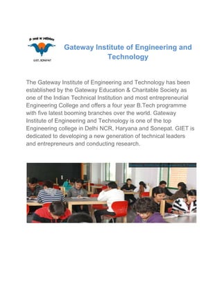 Excellent and Top Engineering College in Delhi NCR, Sonepat, Haryana ...