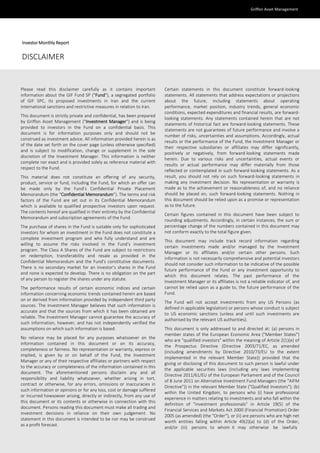 Griffon quarterly report - Iran's Macro Economics dashboard - March ...