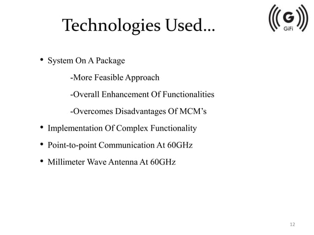 Gigabit Fidelity: The next generation wireless technology | PPTX | Computer Networking | Computing