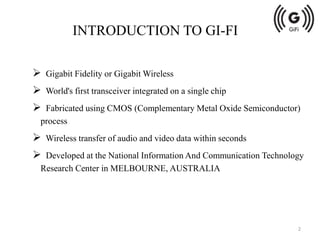 Gigabit Fidelity: The next generation wireless technology | PPT