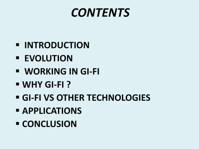 Gi-fi technology | PPTX | Computer Networking | Computing