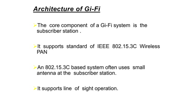 Gi fi technology | PPTX