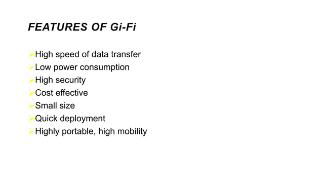 Gi fi technology | PPTX