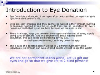 Gift Your Sight | PPT