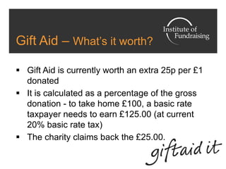 Gift aid | PDF | Government Support and Welfare | Financial Assistance