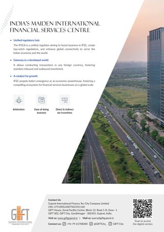 GIFT City Overview India's Gateway to Global Finance | PDF