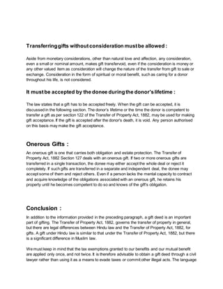 Gift deed.docx | Personal Taxes | Personal Finance