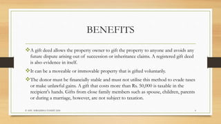 An Introduction to Gift Deed by Shraddha Pandit | PPTX