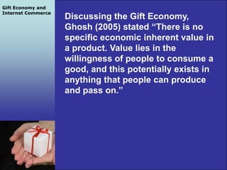 Gift economy | PPTX | Economy | Business and Finance