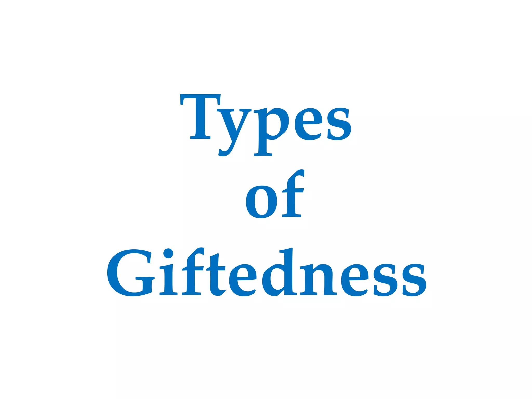 Gifted and Talented Children | PPTX
