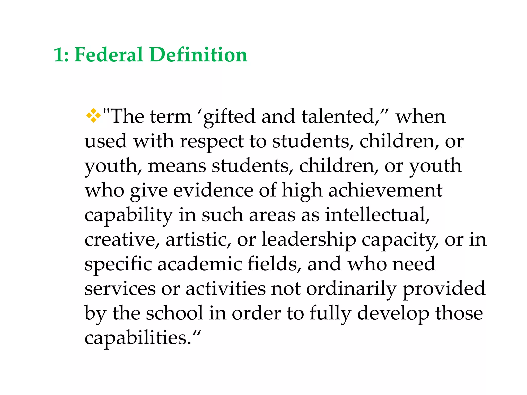 Gifted and Talented Children | PPTX