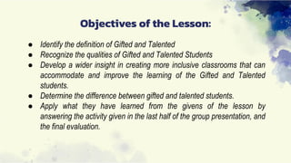 Gifted and Talented Students | PPT