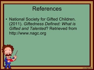 Gifted and talented advocacy project | PPT