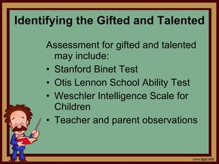Gifted and talented advocacy project | PPT | Special Education | Education