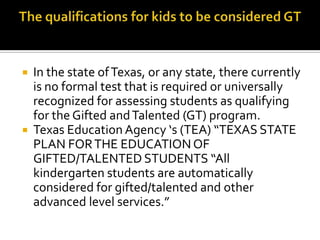 Gifted and talented (gt) | PPTX
