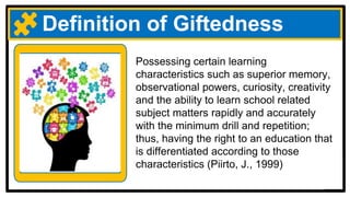 The Gifted and A Talented Child Learners | PPTX
