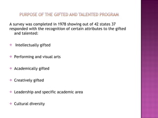 Gifted and talented ppt | PPT