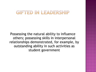 Gifted and talented ppt | PPT