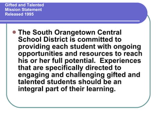 Gifted and Talented | PPT