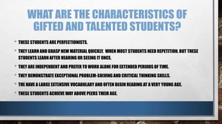 Gifted and talented program | PPTX
