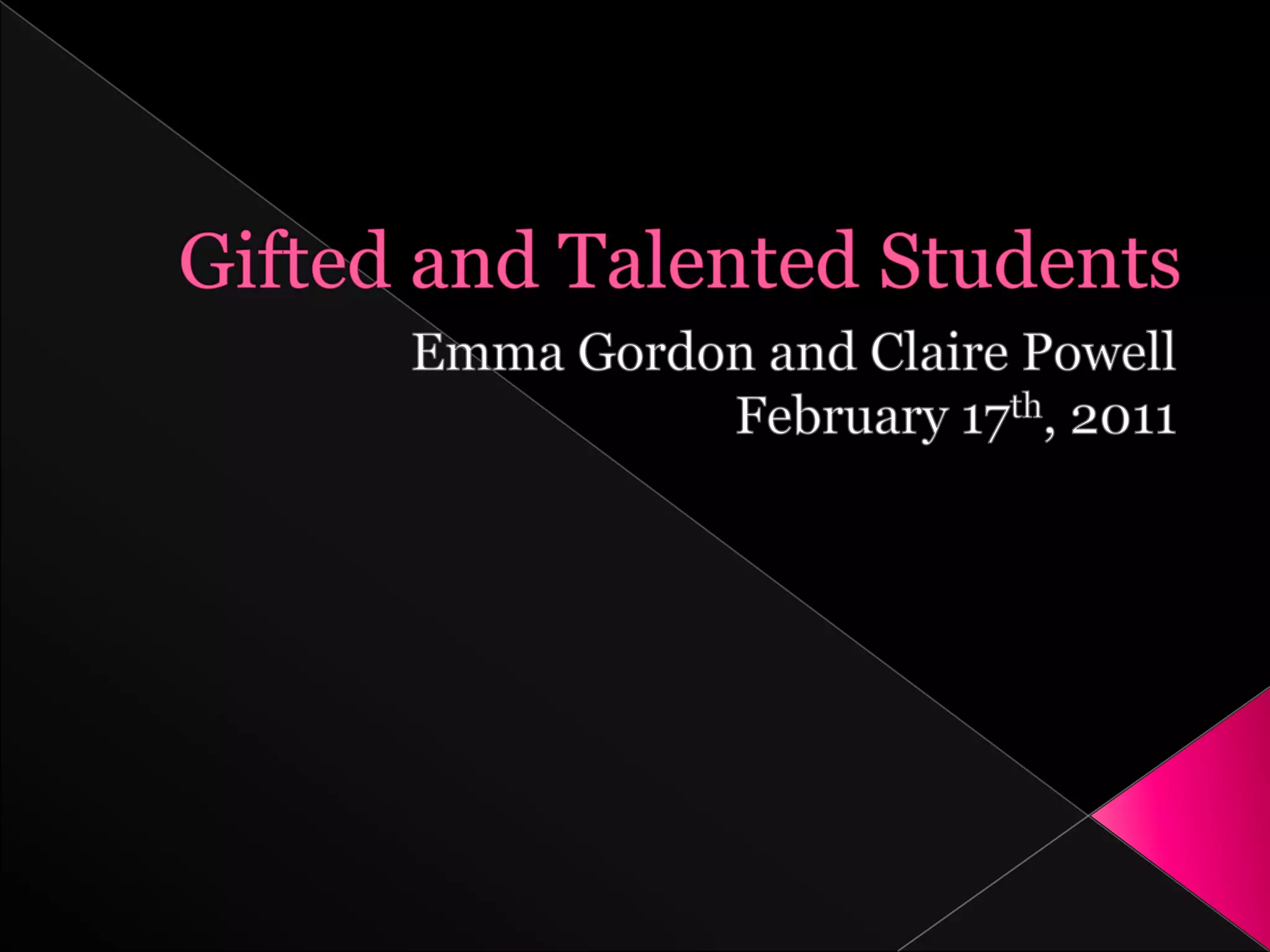 Gifted and Talented Students | PPTX