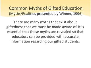 Gifted Education Advocacy Presentation | PPT