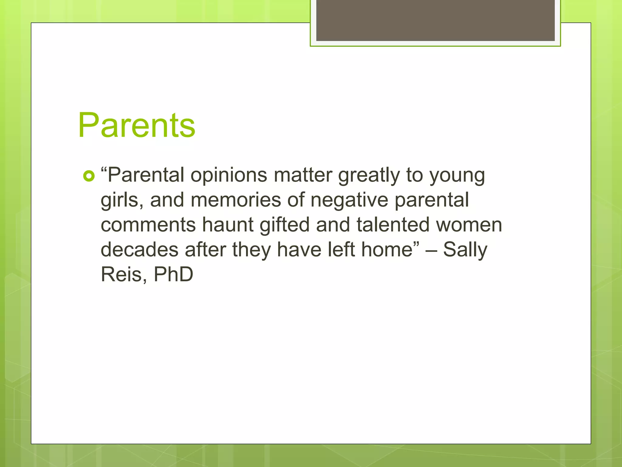 Gifted Females: Social & Emotional Needs | PPTX