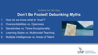 Don't Be Fooled: Debunking Common Myths About Gifted Kids | PDF