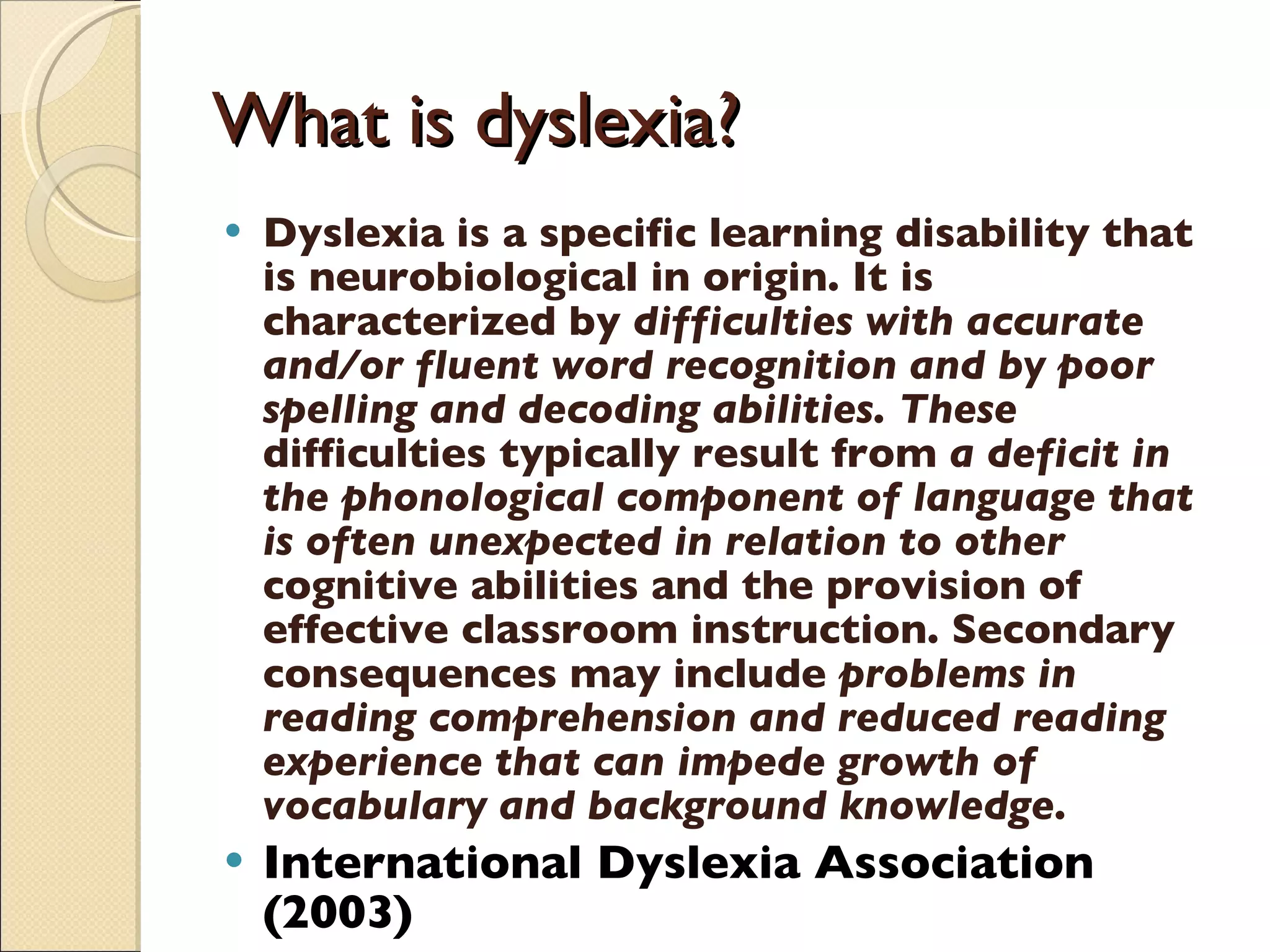 Gifted Students With Dyslexia | PPT
