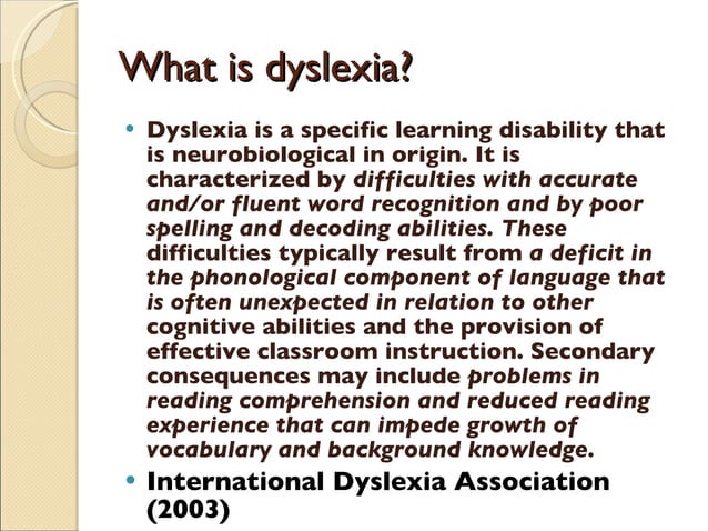 Gifted Students With Dyslexia | PPT