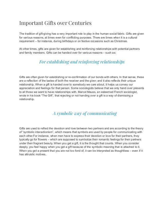 Gift giving the history & psychology | PDF