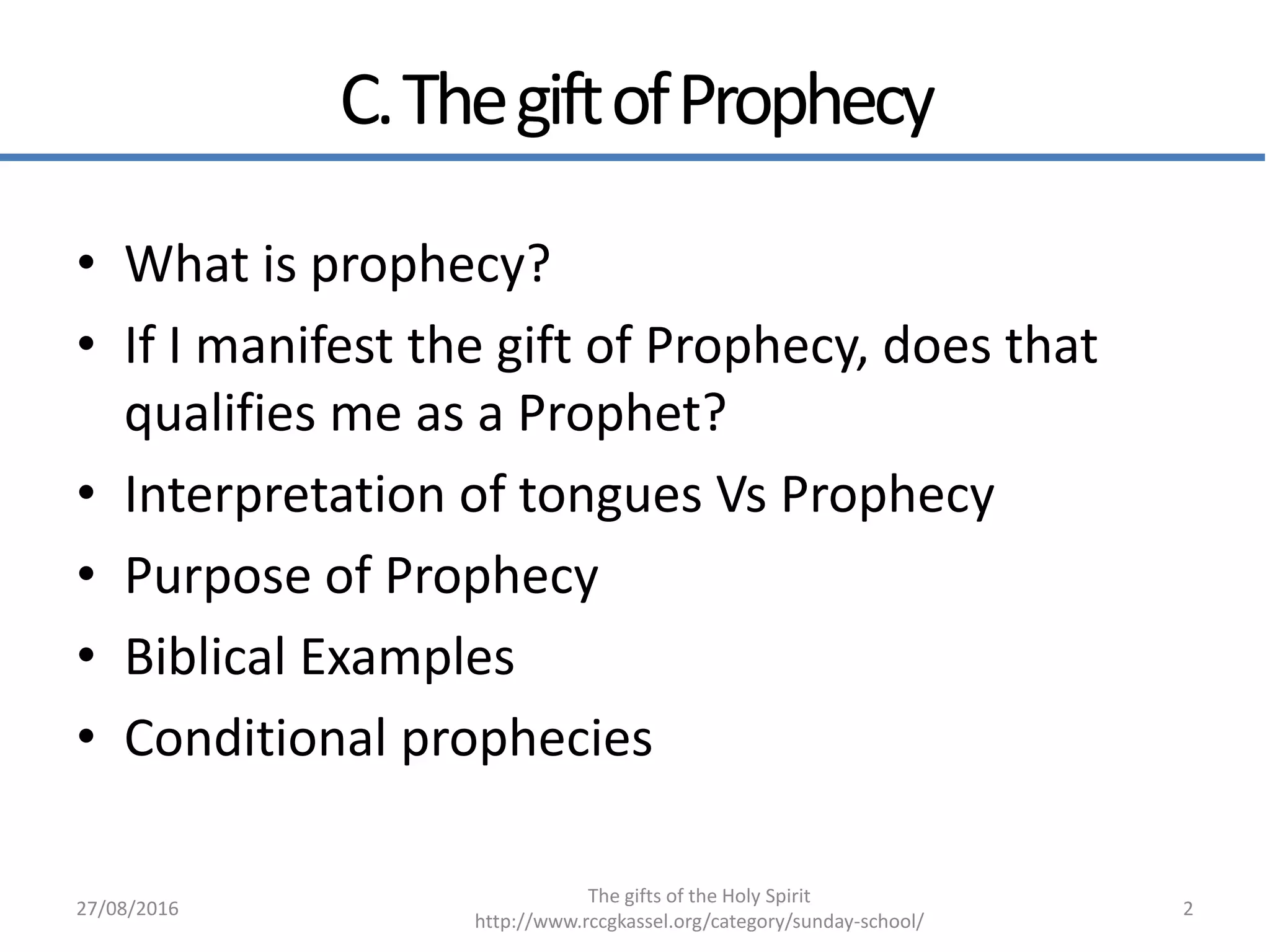 Prophecy Gift- Gift of Holy Spirit | PPT