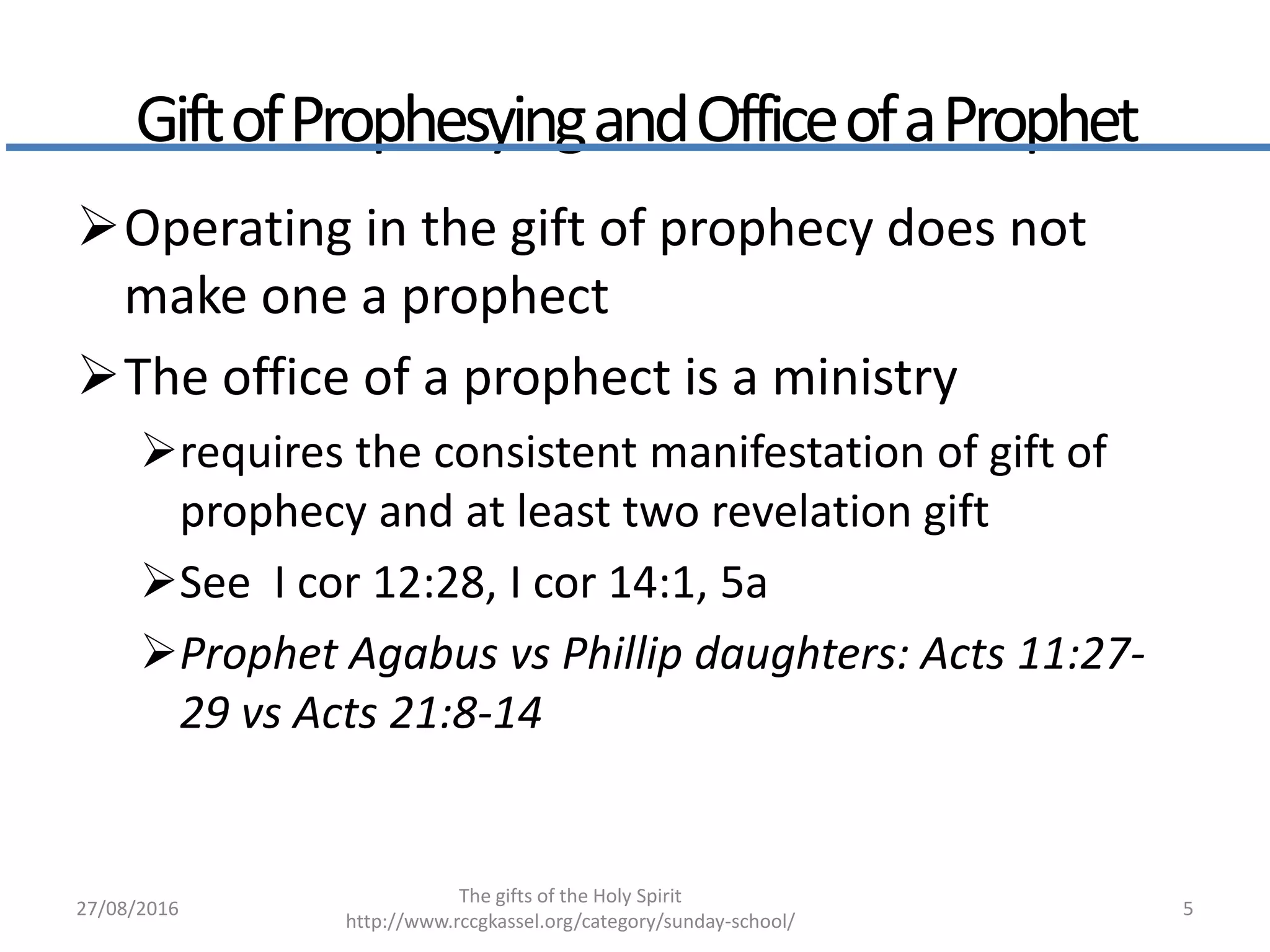 Prophecy Gift- Gift of Holy Spirit | PPT