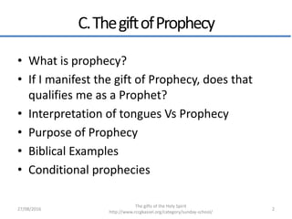Prophecy Gift- Gift of Holy Spirit | PPT | Free Download