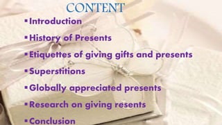 Gift presentation | PPTX | Wedding | Personal Celebrations & Life Events