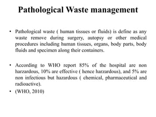 BIOSAFETY AND WASTE MANAGEMENT IN HISTOPATHOLOGY | PPTX