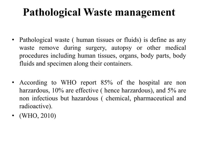 BIOSAFETY AND WASTE MANAGEMENT IN HISTOPATHOLOGY | PPTX